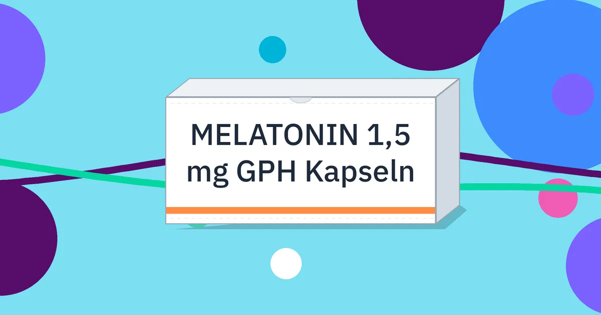 Symbolbild: Packung mit der Aufschrift MELATONIN 1,5 mg GPH Kapseln (PZN 06572996) – Verfügbarkeit und Bezug in Apotheken in Frankfurt am Main