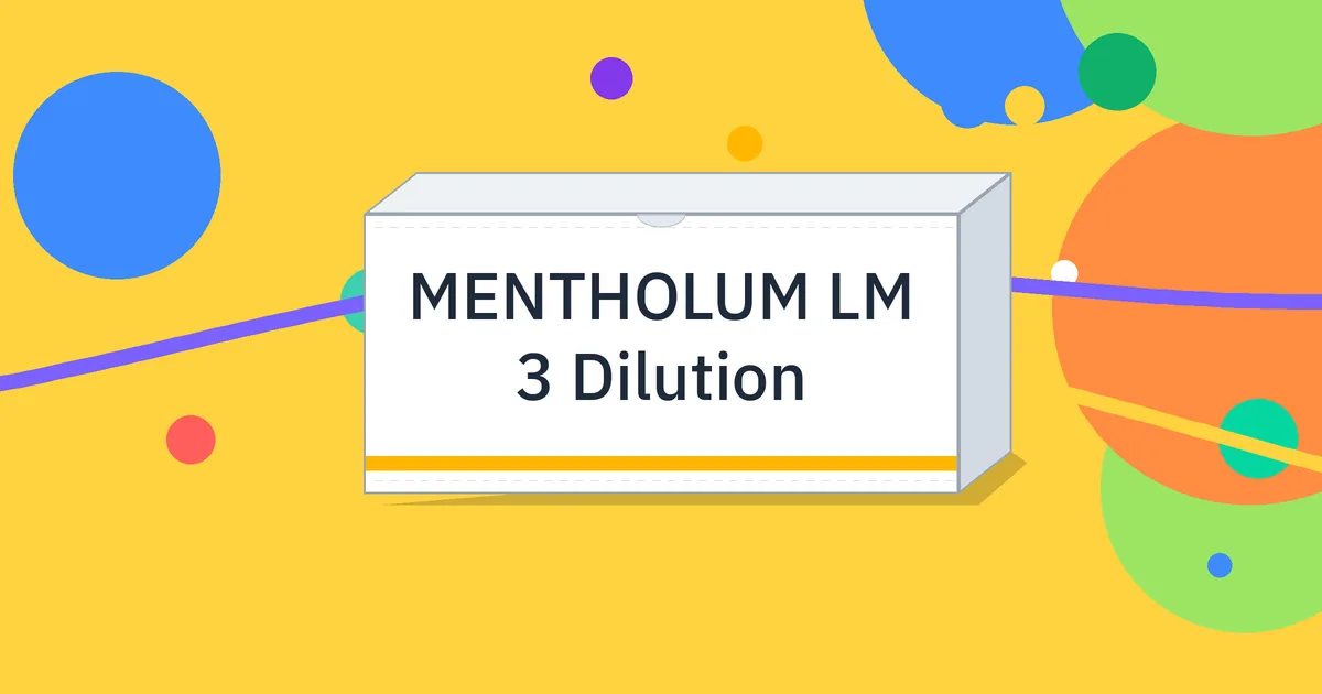 Symbolbild: Packung mit der Aufschrift MENTHOLUM LM 3 Dilution (PZN 13604550) – Verfügbarkeit und Bezug in Apotheken in Frankfurt am Main