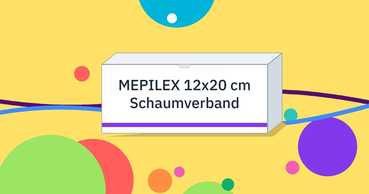 Symbolbild: Packung mit der Aufschrift MEPILEX 12x20 cm Schaumverband (PZN 07391920) – Verfügbarkeit und Bezug in Apotheken in Frankfurt am Main