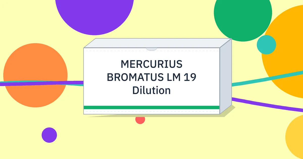 Symbolbild: Packung mit der Aufschrift MERCURIUS BROMATUS LM 19 Dilution (PZN 12949117) – Verfügbarkeit und Bezug in Apotheken in Frankfurt am Main