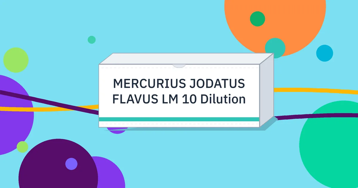 Symbolbild: Packung mit der Aufschrift MERCURIUS JODATUS FLAVUS LM 10 Dilution (PZN 12951781) – Verfügbarkeit und Bezug in Apotheken in Frankfurt am Main