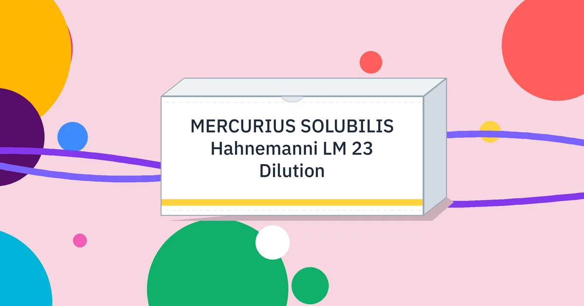 Symbolbild: Packung mit der Aufschrift MERCURIUS SOLUBILIS Hahnemanni LM 23 Dilution (PZN 12954199) – Verfügbarkeit und Bezug in Apotheken in Frankfurt am Main