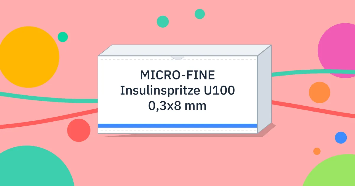 Symbolbild: Packung mit der Aufschrift MICRO-FINE Insulinspritze U100 0,3x8 mm (PZN 20539899) – Verfügbarkeit und Bezug in Apotheken in Frankfurt am Main