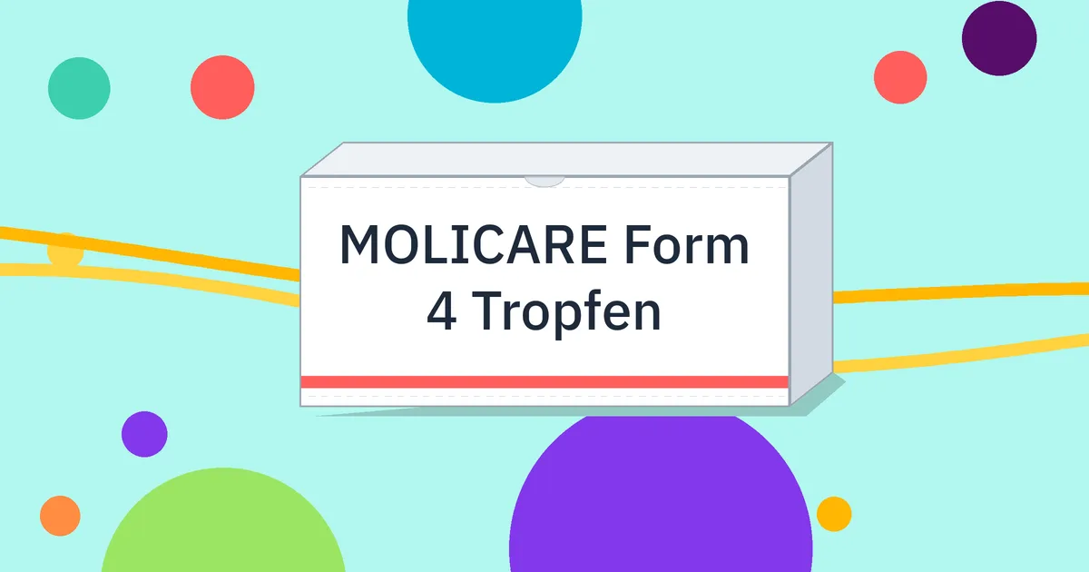 Symbolbild: Packung mit der Aufschrift MOLICARE Form 4 Tropfen (PZN 17633749) – Verfügbarkeit und Bezug in Apotheken in Frankfurt am Main