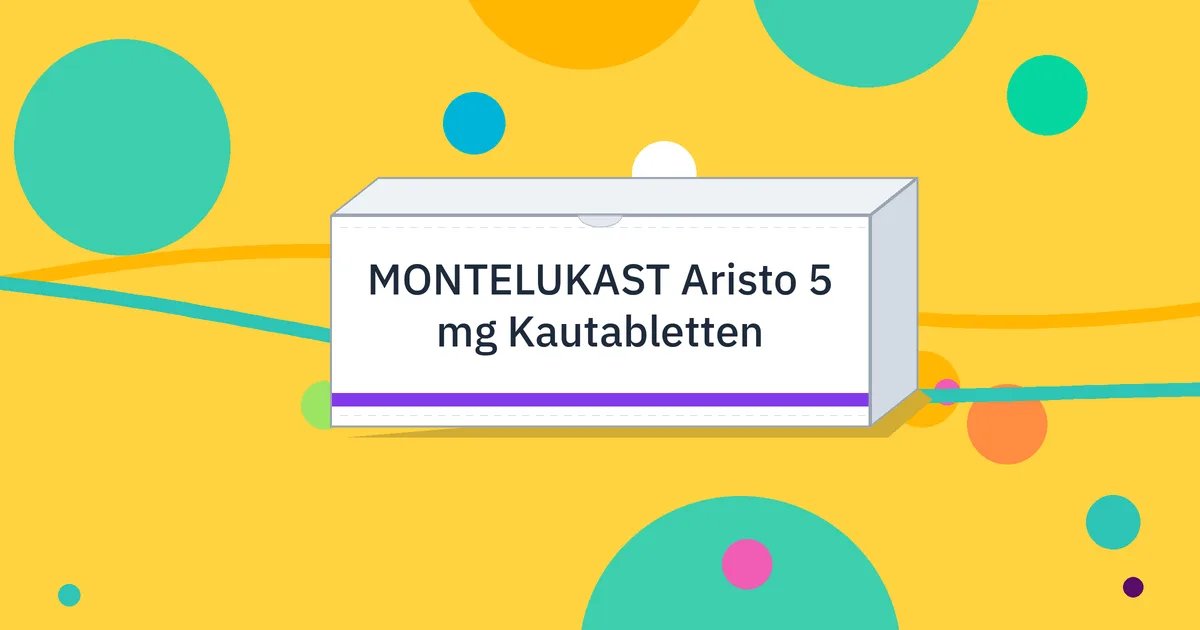 Symbolbild: Packung mit der Aufschrift MONTELUKAST Aristo 5 mg Kautabletten (PZN 11179539) – Verfügbarkeit und Bezug in Apotheken in Frankfurt am Main