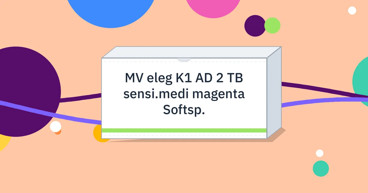 Symbolbild: Packung mit der Aufschrift MV eleg K1 AD 2 TB sensi.medi magenta Softsp. (PZN 14617810) – Verfügbarkeit und Bezug in Apotheken in Frankfurt am Main
