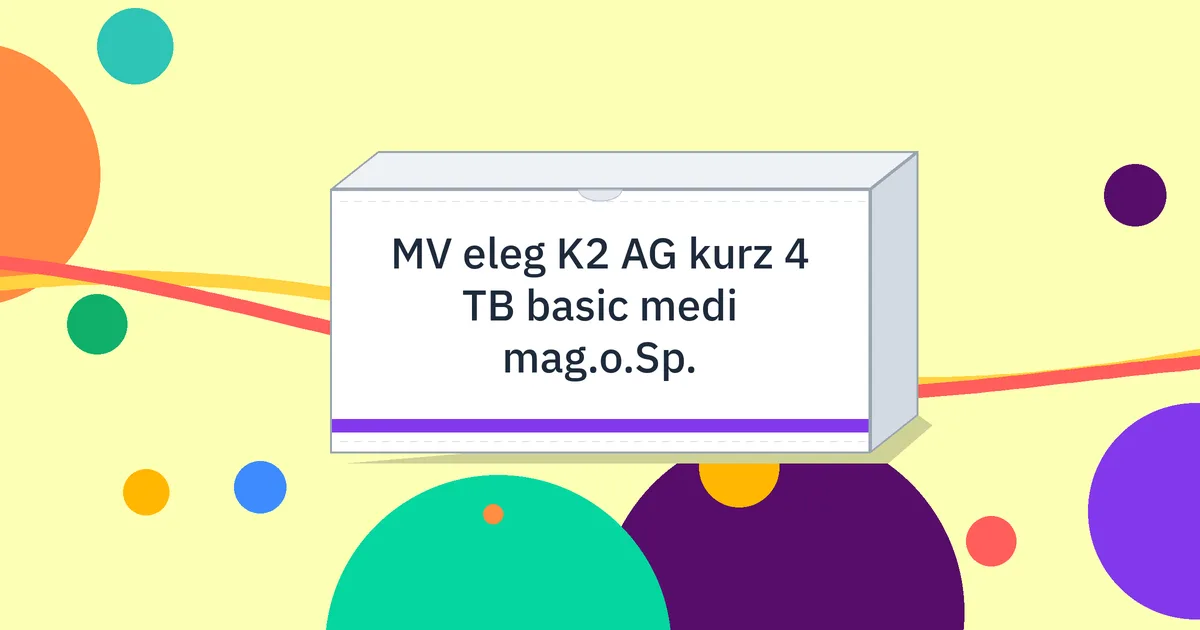 Symbolbild: Packung mit der Aufschrift MV eleg K2 AG kurz 4 TB basic medi mag.o.Sp. (PZN 14638746) – Verfügbarkeit und Bezug in Apotheken in Frankfurt am Main