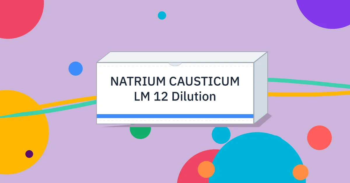 Symbolbild: Packung mit der Aufschrift NATRIUM CAUSTICUM LM 12 Dilution (PZN 09544115) – Verfügbarkeit und Bezug in Apotheken in Frankfurt am Main
