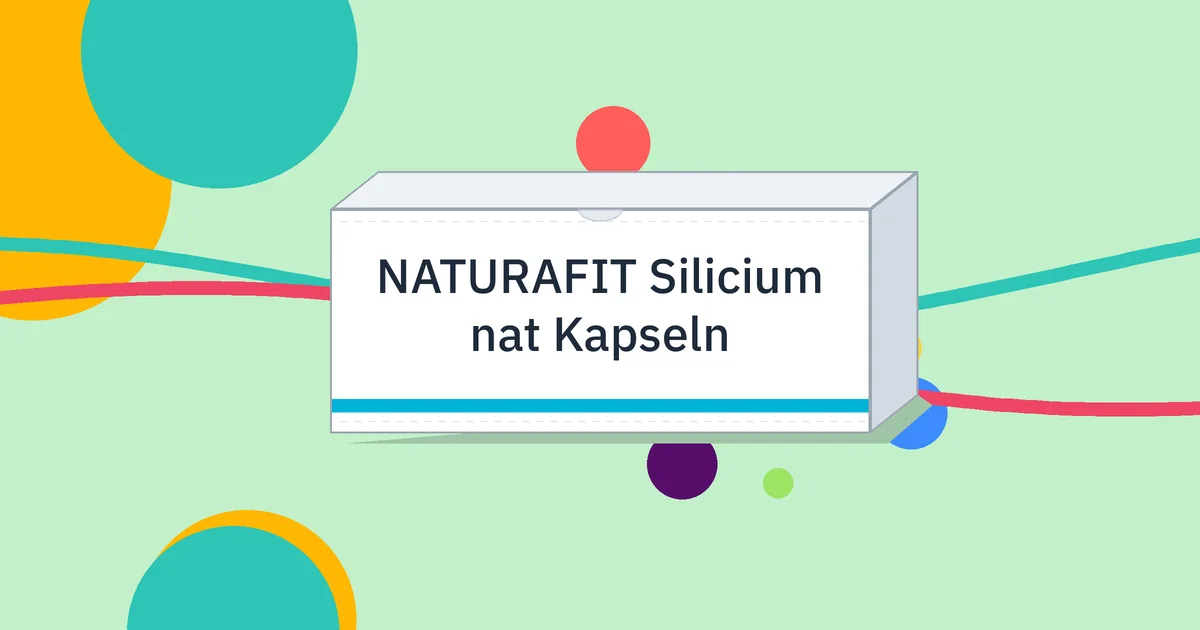 Symbolbild: Packung mit der Aufschrift NATURAFIT Silicium nat Kapseln (PZN 11862472) – Verfügbarkeit und Bezug in Apotheken in Frankfurt am Main