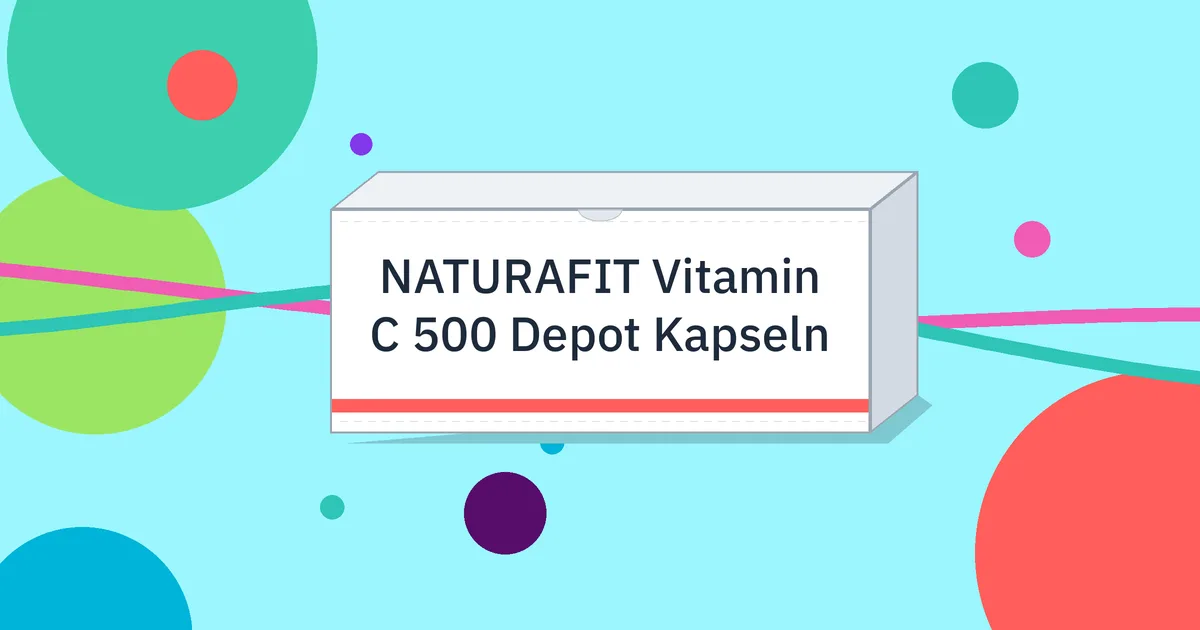 Symbolbild: Packung mit der Aufschrift NATURAFIT Vitamin C 500 Depot Kapseln (PZN 12516453) – Verfügbarkeit und Bezug in Apotheken in Frankfurt am Main