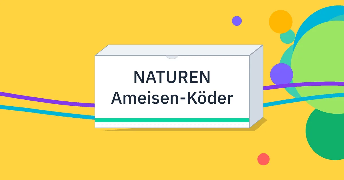 Symbolbild: Packung mit der Aufschrift NATUREN Ameisen-Köder (PZN 13568676) – Verfügbarkeit und Bezug in Apotheken in Frankfurt am Main