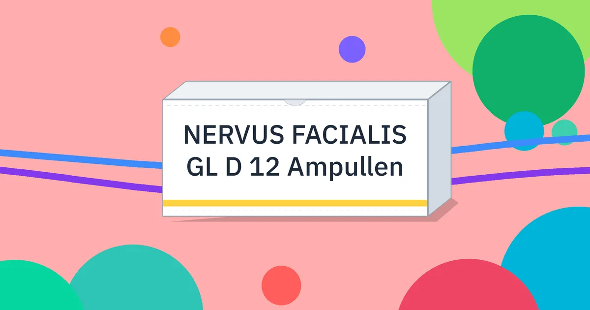 Symbolbild: Packung mit der Aufschrift NERVUS FACIALIS GL D 12 Ampullen (PZN 03355695) – Verfügbarkeit und Bezug in Apotheken in Frankfurt am Main