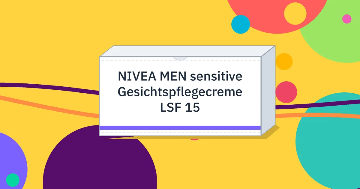 Symbolbild: Packung mit der Aufschrift NIVEA MEN sensitive Gesichtspflegecreme LSF 15 (PZN 18912486) – Verfügbarkeit und Bezug in Apotheken in Frankfurt am Main