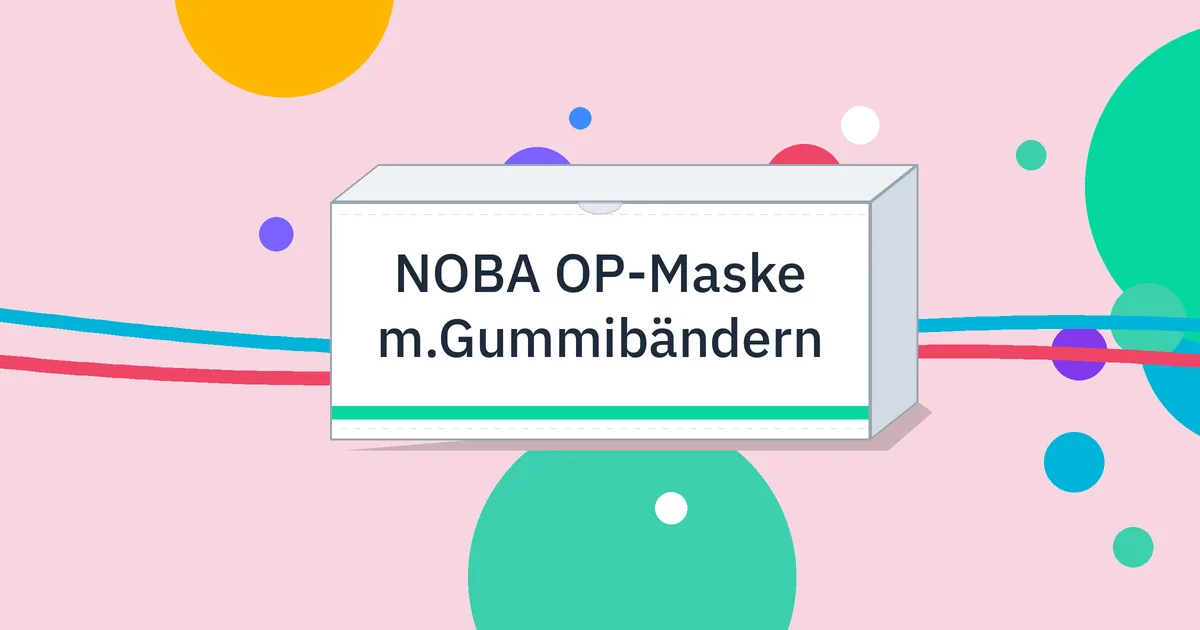 Symbolbild: Packung mit der Aufschrift NOBA OP-Maske m.Gummibändern (PZN 00182076) – Verfügbarkeit und Bezug in Apotheken in Frankfurt am Main