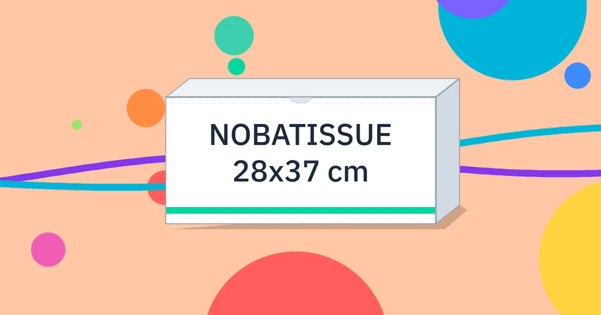 Symbolbild: Packung mit der Aufschrift NOBATISSUE 28x37 cm (PZN 07265434) – Verfügbarkeit und Bezug in Apotheken in Frankfurt am Main