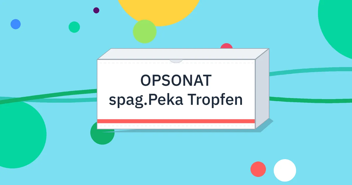 Symbolbild: Packung mit der Aufschrift OPSONAT spag.Peka Tropfen (PZN 10557229) – Verfügbarkeit und Bezug in Apotheken in Frankfurt am Main