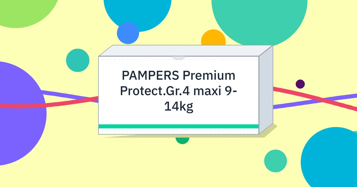 Symbolbild: Packung mit der Aufschrift PAMPERS Premium Protect.Gr.4 maxi 9-14kg (PZN 19752553) – Verfügbarkeit und Bezug in Apotheken in Frankfurt am Main