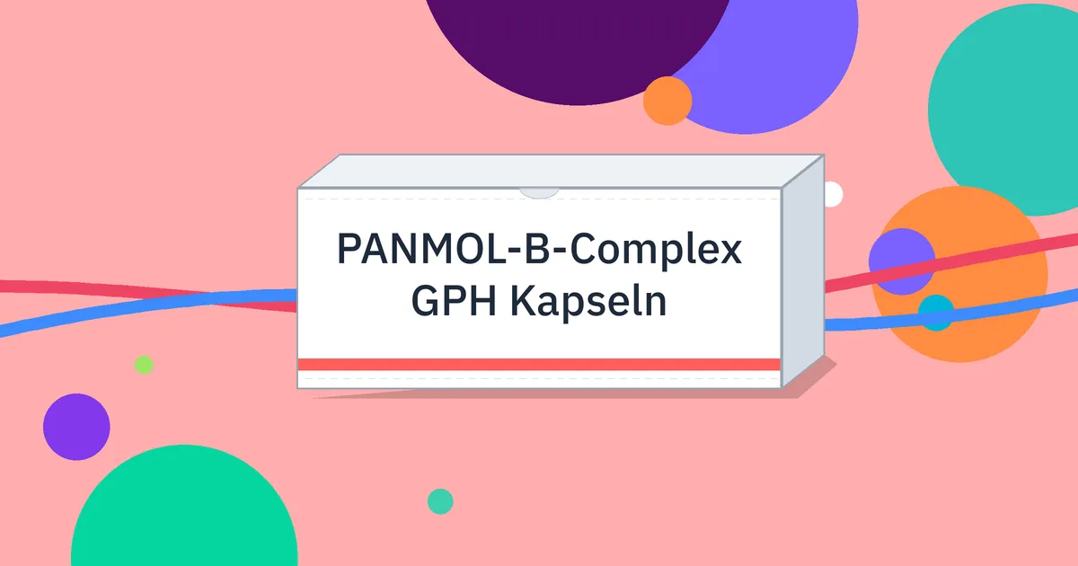 Symbolbild: Packung mit der Aufschrift PANMOL-B-Complex GPH Kapseln (PZN 04595786) – Verfügbarkeit und Bezug in Apotheken in Frankfurt am Main