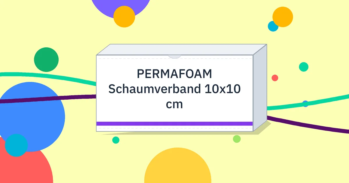 Symbolbild: Packung mit der Aufschrift PERMAFOAM Schaumverband 10x10 cm (PZN 14374520) – Verfügbarkeit und Bezug in Apotheken in Frankfurt am Main