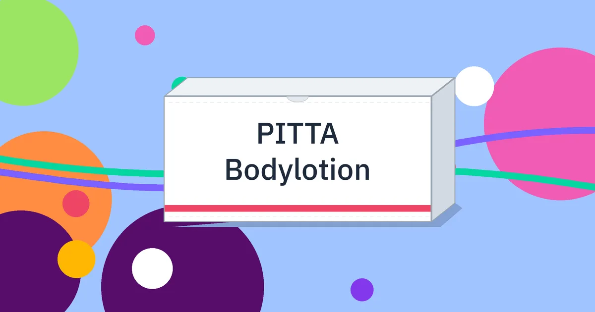 Symbolbild: Packung mit der Aufschrift PITTA Bodylotion (PZN 16129440) – Verfügbarkeit und Bezug in Apotheken in Frankfurt am Main