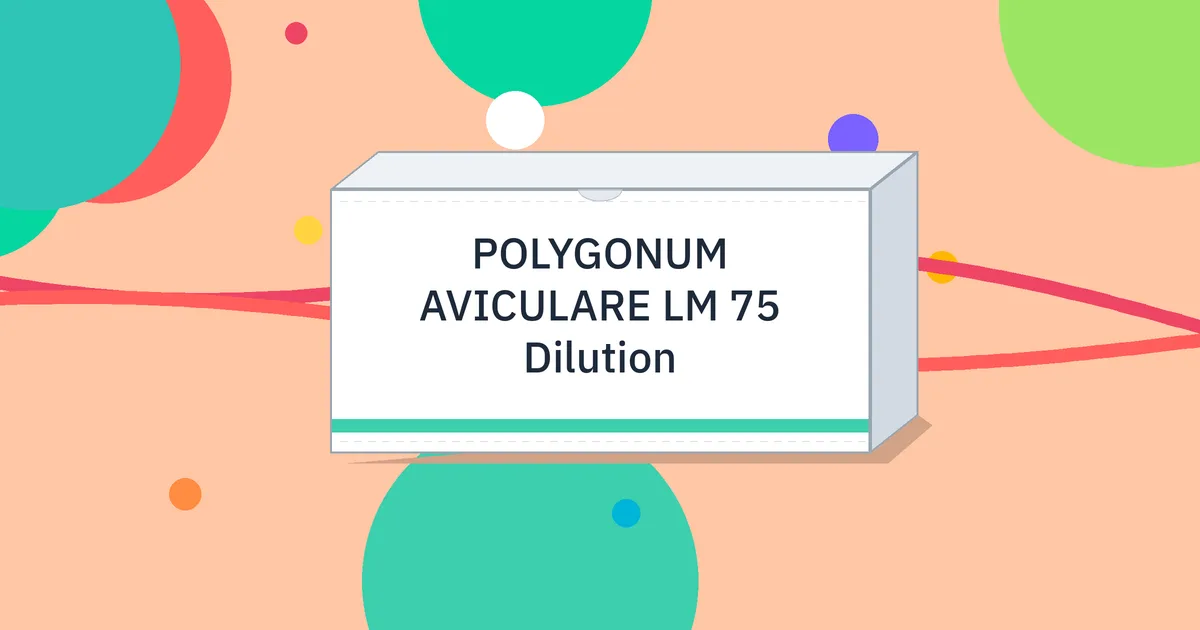 Symbolbild: Packung mit der Aufschrift POLYGONUM AVICULARE LM 75 Dilution (PZN 13662205) – Verfügbarkeit und Bezug in Apotheken in Frankfurt am Main