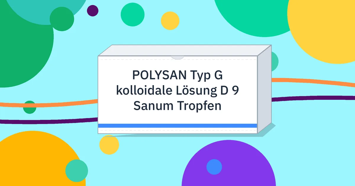 Symbolbild: Packung mit der Aufschrift POLYSAN Typ G kolloidale Lösung D 9 Sanum Tropfen (PZN 03190716) – Verfügbarkeit und Bezug in Apotheken in Frankfurt am Main