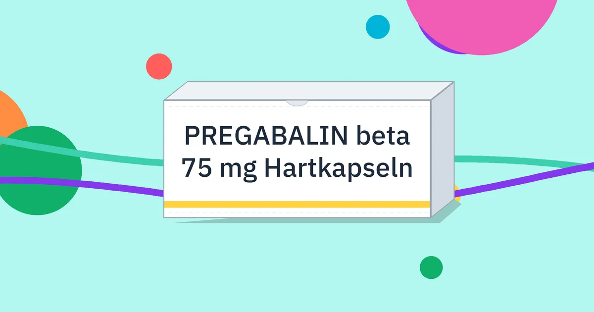 Symbolbild: Packung mit der Aufschrift PREGABALIN beta 75 mg Hartkapseln (PZN 10810556) – Verfügbarkeit und Bezug in Apotheken in Frankfurt am Main
