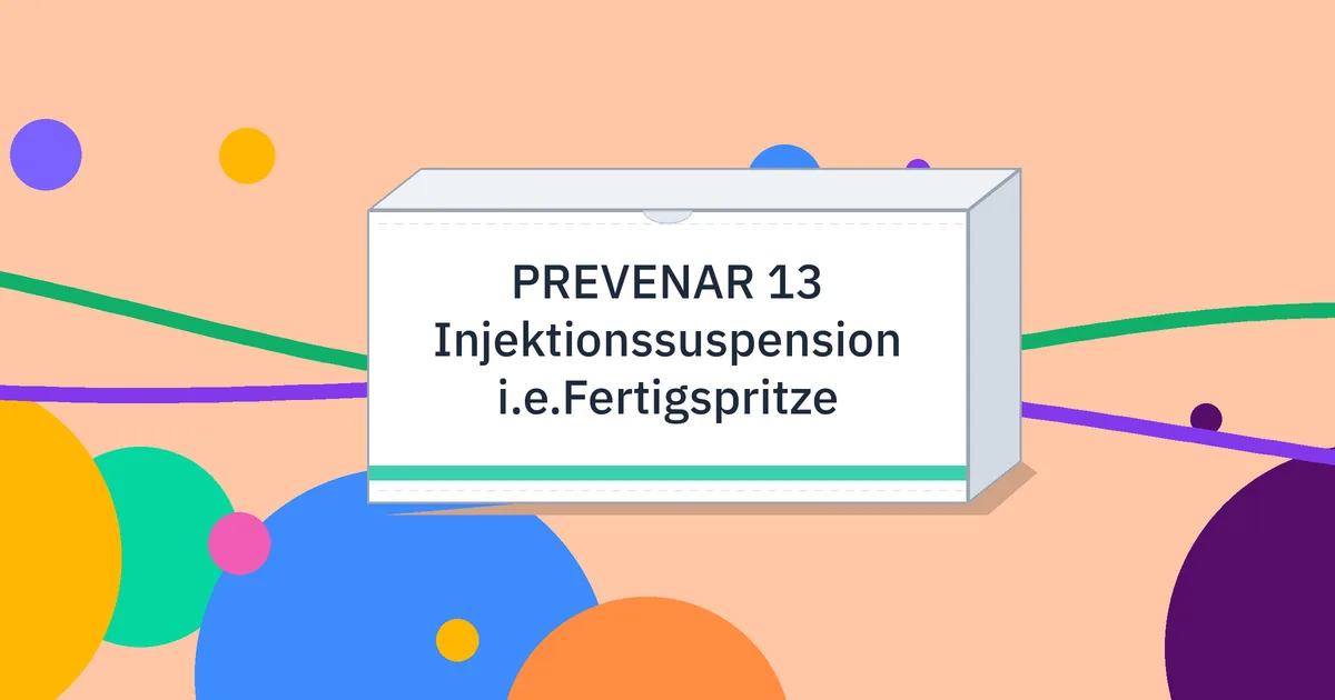 Symbolbild: Packung mit der Aufschrift PREVENAR 13 Injektionssuspension i.e.Fertigspritze (PZN 05496282) – Verfügbarkeit und Bezug in Apotheken in Frankfurt am Main