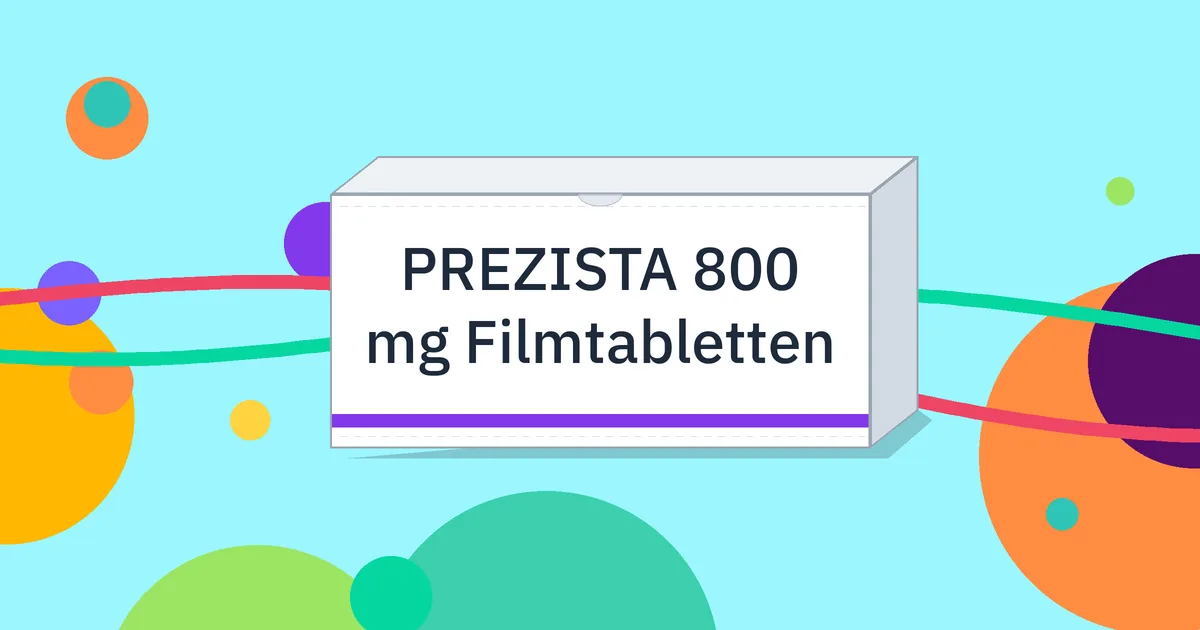 Symbolbild: Packung mit der Aufschrift PREZISTA 800 mg Filmtabletten (PZN 10179247) – Verfügbarkeit und Bezug in Apotheken in Frankfurt am Main