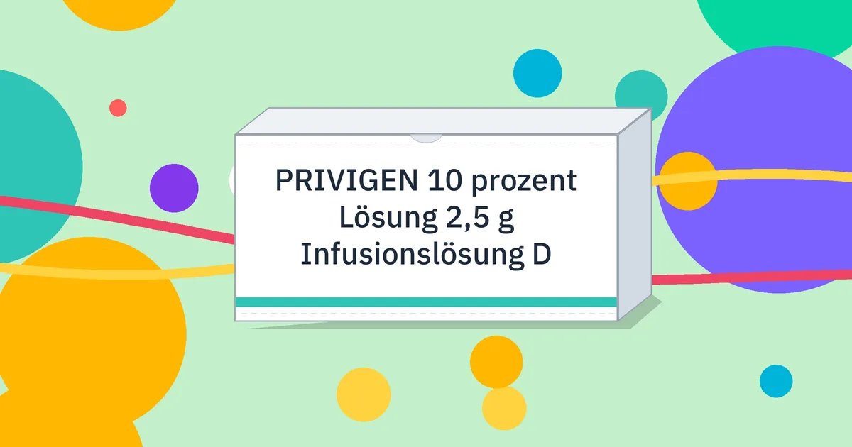 Symbolbild: Packung mit der Aufschrift PRIVIGEN 10 prozent Lösung 2,5 g Infusionslösung D (PZN 01711536) – Verfügbarkeit und Bezug in Apotheken in Frankfurt am Main