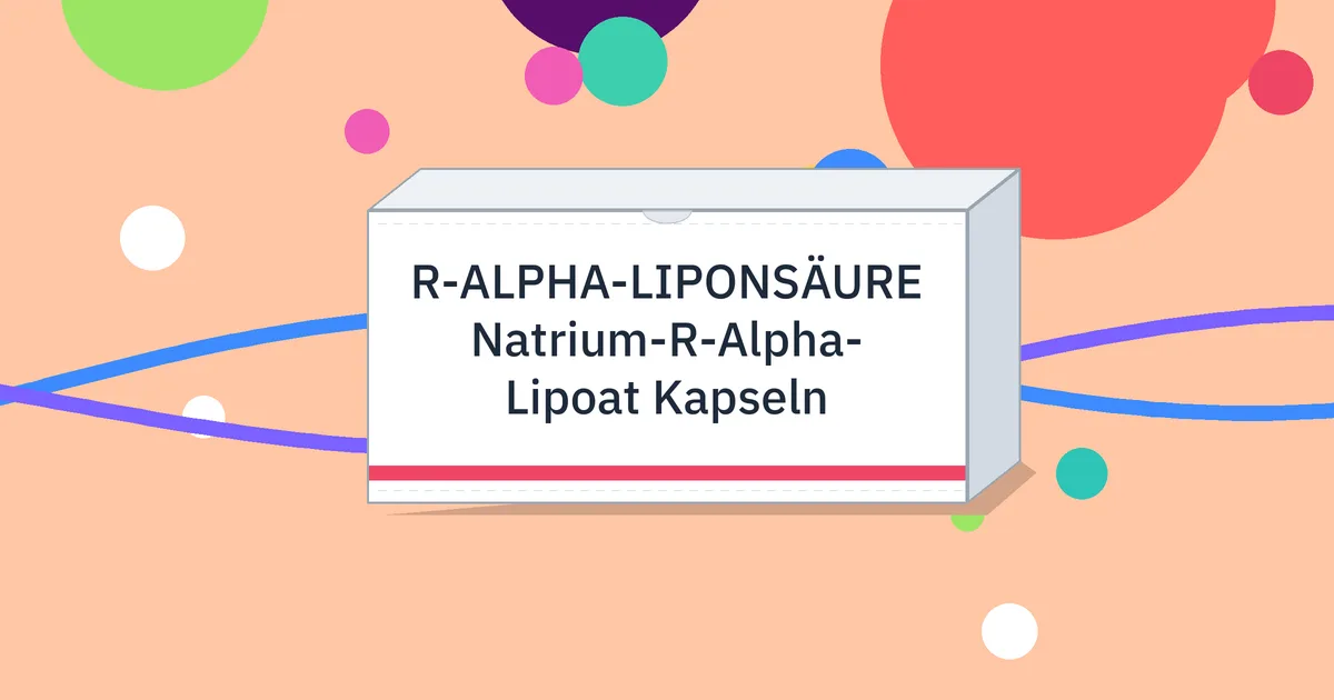 Symbolbild: Packung mit der Aufschrift R-ALPHA-LIPONSÄURE Natrium-R-Alpha-Lipoat Kapseln (PZN 18784189) – Verfügbarkeit und Bezug in Apotheken in Frankfurt am Main