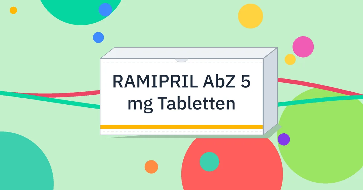 Symbolbild: Packung mit der Aufschrift RAMIPRIL AbZ 5 mg Tabletten (PZN 01755640) – Verfügbarkeit und Bezug in Apotheken in Frankfurt am Main