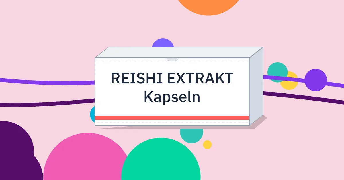 Symbolbild: Packung mit der Aufschrift REISHI EXTRAKT Kapseln (PZN 19352262) – Verfügbarkeit und Bezug in Apotheken in Frankfurt am Main