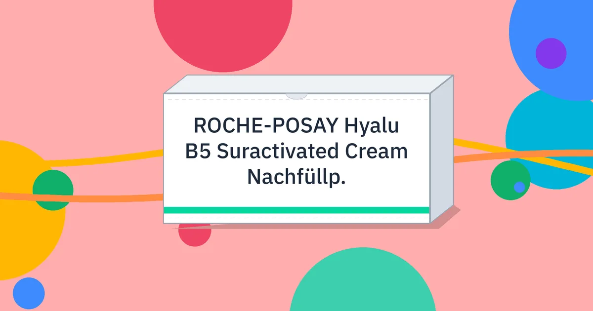 Symbolbild: Packung mit der Aufschrift ROCHE-POSAY Hyalu B5 Suractivated Cream Nachfüllp. (PZN 19948606) – Verfügbarkeit und Bezug in Apotheken in Frankfurt am Main