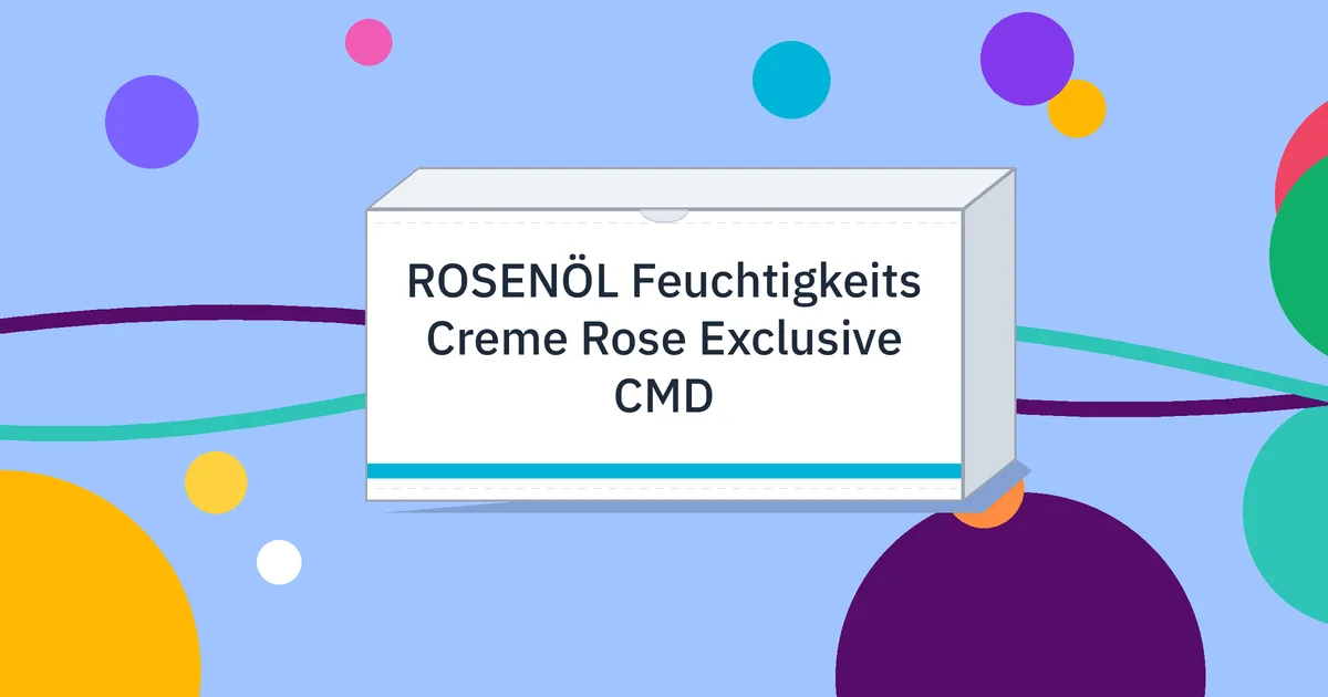 Symbolbild: Packung mit der Aufschrift ROSENÖL Feuchtigkeits Creme Rose Exclusive CMD (PZN 10034566) – Verfügbarkeit und Bezug in Apotheken in Frankfurt am Main