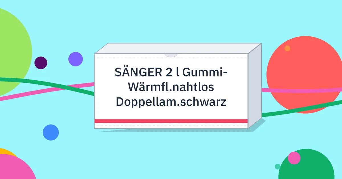 Symbolbild: Packung mit der Aufschrift SÄNGER 2 l Gummi-Wärmfl.nahtlos Doppellam.schwarz (PZN 01310145) – Verfügbarkeit und Bezug in Apotheken in Frankfurt am Main