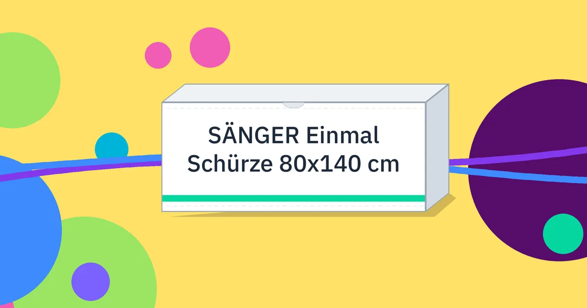 Symbolbild: Packung mit der Aufschrift SÄNGER Einmal Schürze 80x140 cm (PZN 01306801) – Verfügbarkeit und Bezug in Apotheken in Frankfurt am Main