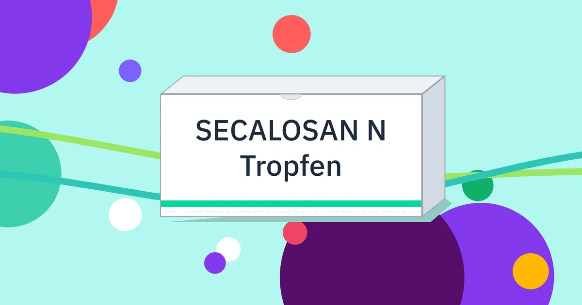 Symbolbild: Packung mit der Aufschrift SECALOSAN N Tropfen (PZN 03196877) – Verfügbarkeit und Bezug in Apotheken in Frankfurt am Main