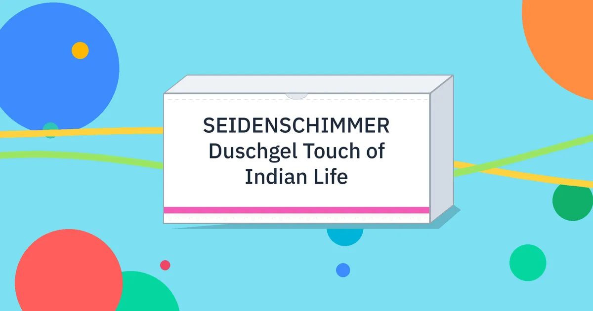 Symbolbild: Packung mit der Aufschrift SEIDENSCHIMMER Duschgel Touch of Indian Life (PZN 13973129) – Verfügbarkeit und Bezug in Apotheken in Frankfurt am Main