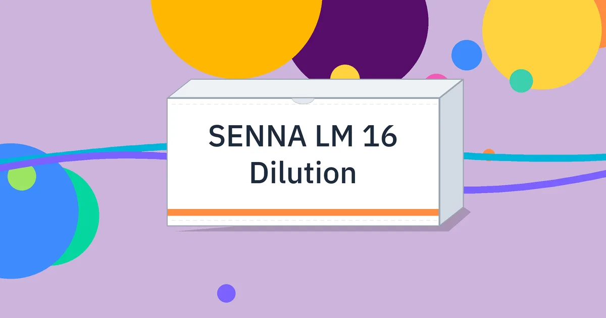 Symbolbild: Packung mit der Aufschrift SENNA LM 16 Dilution (PZN 13188100) – Verfügbarkeit und Bezug in Apotheken in Frankfurt am Main
