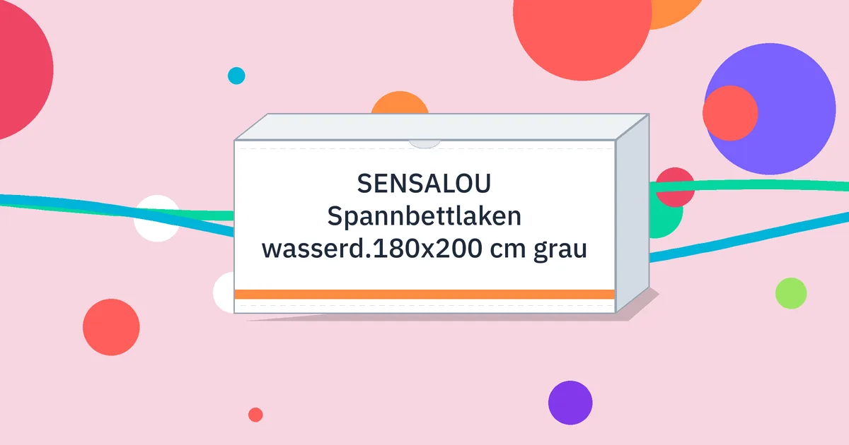 Symbolbild: Packung mit der Aufschrift SENSALOU Spannbettlaken wasserd.180x200 cm grau (PZN 20738794) – Verfügbarkeit und Bezug in Apotheken in Frankfurt am Main