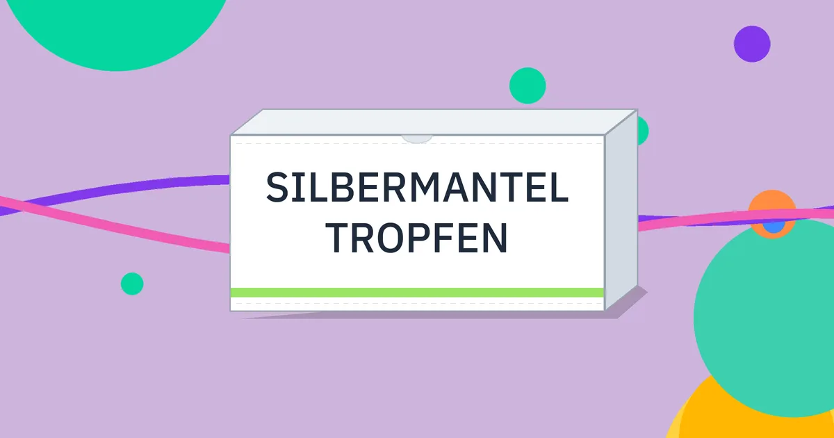 Symbolbild: Packung mit der Aufschrift SILBERMANTEL TROPFEN (PZN 14126845) – Verfügbarkeit und Bezug in Apotheken in Frankfurt am Main