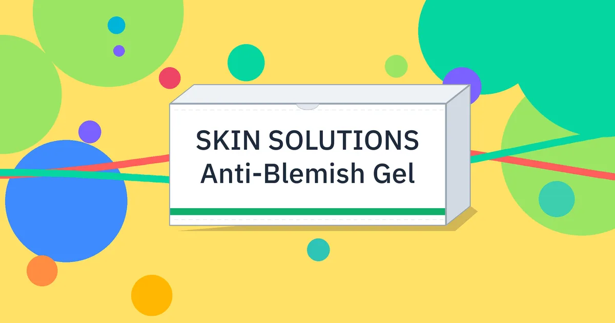 Symbolbild: Packung mit der Aufschrift SKIN SOLUTIONS Anti-Blemish Gel (PZN 17857555) – Verfügbarkeit und Bezug in Apotheken in Frankfurt am Main