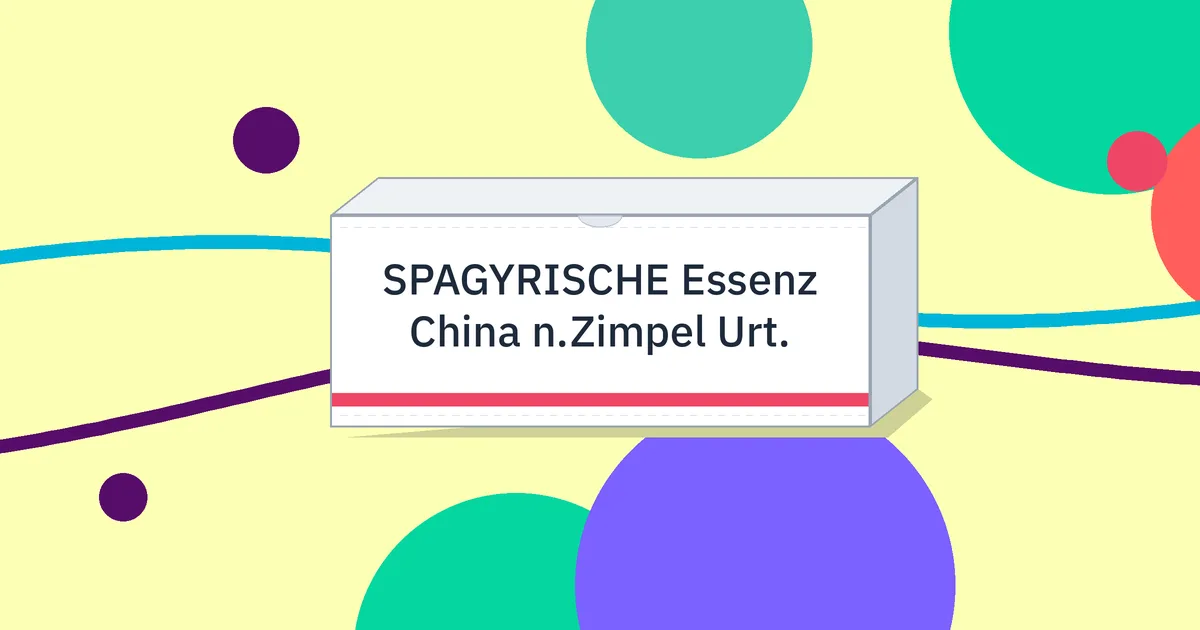 Symbolbild: Packung mit der Aufschrift SPAGYRISCHE Essenz China n.Zimpel Urt. (PZN 02779631) – Verfügbarkeit und Bezug in Apotheken in Frankfurt am Main