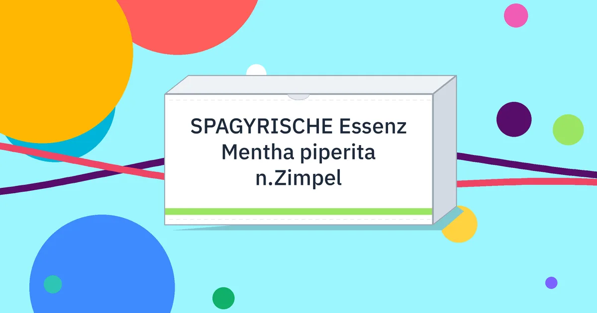 Symbolbild: Packung mit der Aufschrift SPAGYRISCHE Essenz Mentha piperita n.Zimpel (PZN 00917313) – Verfügbarkeit und Bezug in Apotheken in Frankfurt am Main