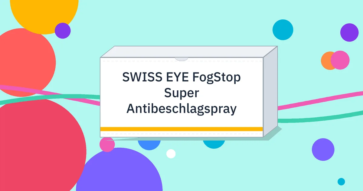 Symbolbild: Packung mit der Aufschrift SWISS EYE FogStop Super Antibeschlagspray (PZN 17250209) – Verfügbarkeit und Bezug in Apotheken in Frankfurt am Main