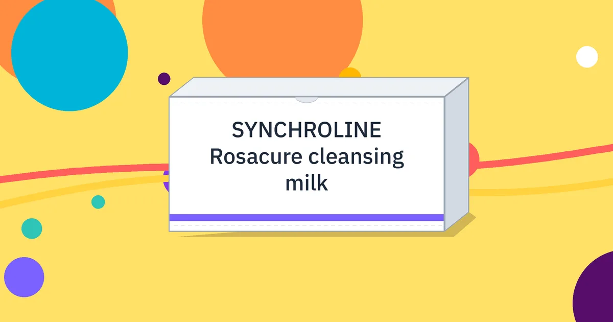 Symbolbild: Packung mit der Aufschrift SYNCHROLINE Rosacure cleansing milk (PZN 18706255) – Verfügbarkeit und Bezug in Apotheken in Frankfurt am Main