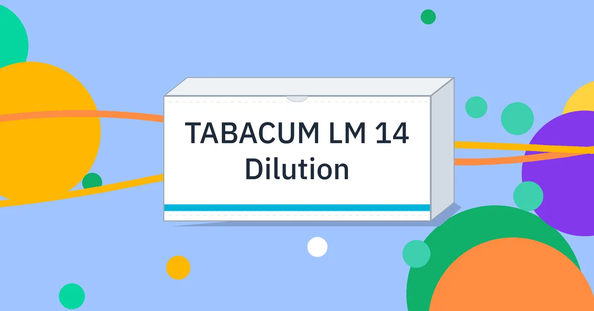 Symbolbild: Packung mit der Aufschrift TABACUM LM 14 Dilution (PZN 13212608) – Verfügbarkeit und Bezug in Apotheken in Frankfurt am Main