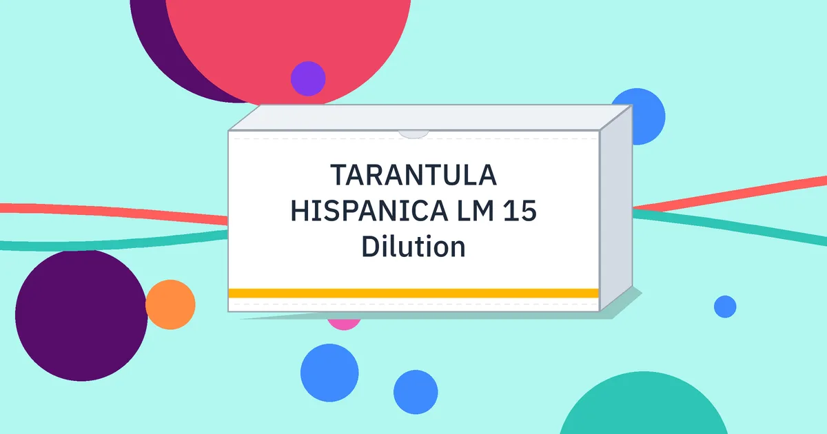 Symbolbild: Packung mit der Aufschrift TARANTULA HISPANICA LM 15 Dilution (PZN 13213944) – Verfügbarkeit und Bezug in Apotheken in Frankfurt am Main