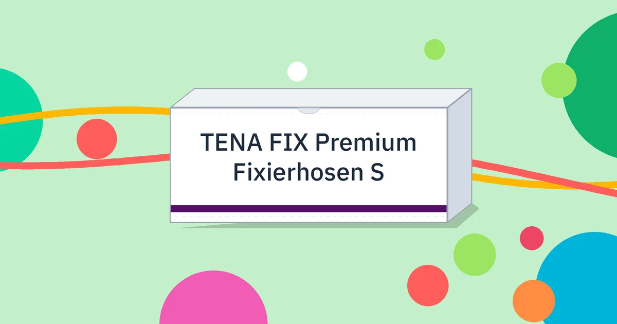 Symbolbild: Packung mit der Aufschrift TENA FIX Premium Fixierhosen S (PZN 03470120) – Verfügbarkeit und Bezug in Apotheken in Frankfurt am Main